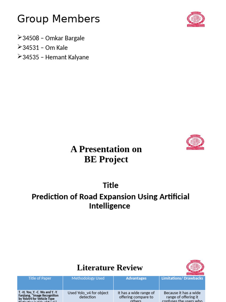 Road Surway Presentation 3 | PDF | Computer Vision | Data