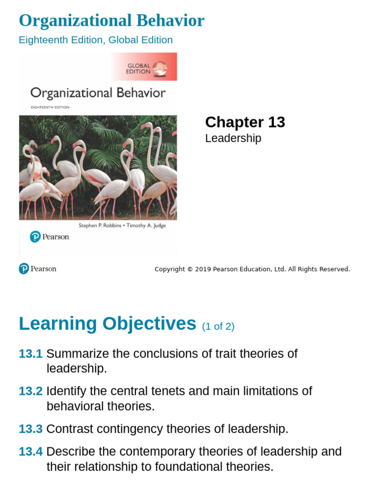 Robbinsjudge Ob18 Inppt 13 | PDF | Leadership | Transformational Leadership