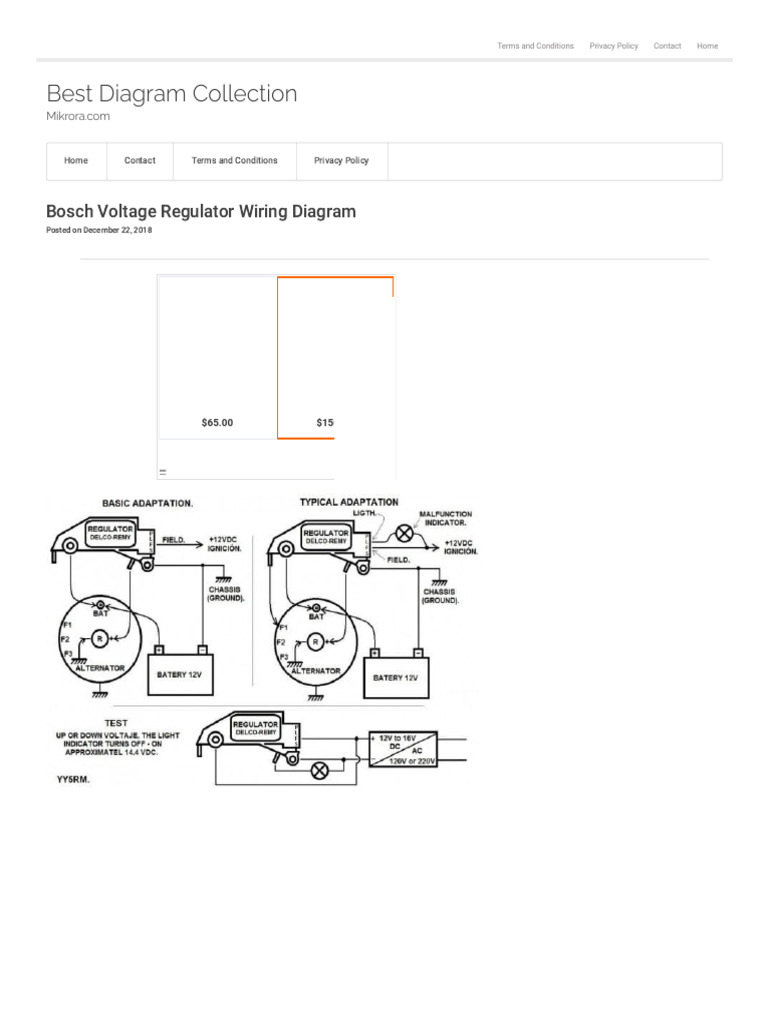 Bosch Alternator Wiring Diagrams | PDF