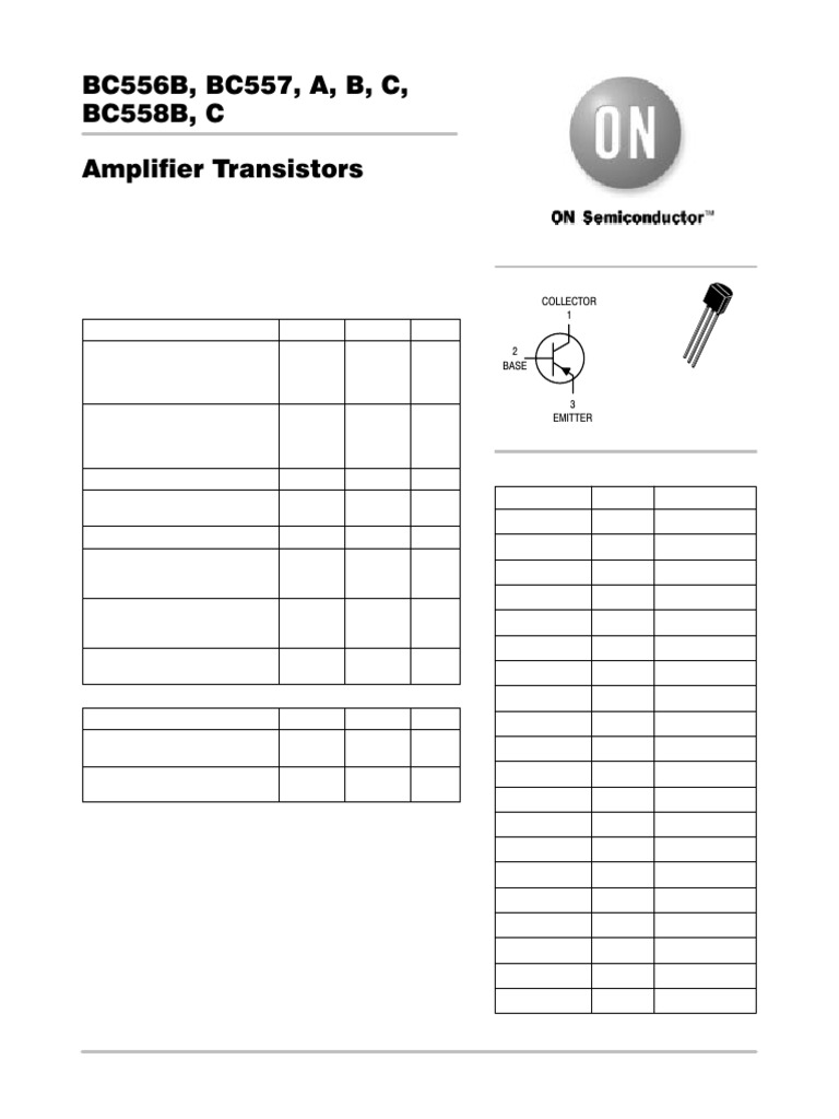 BC557C PNP | PDF | Bipolar Junction Transistor | Electromagnetism