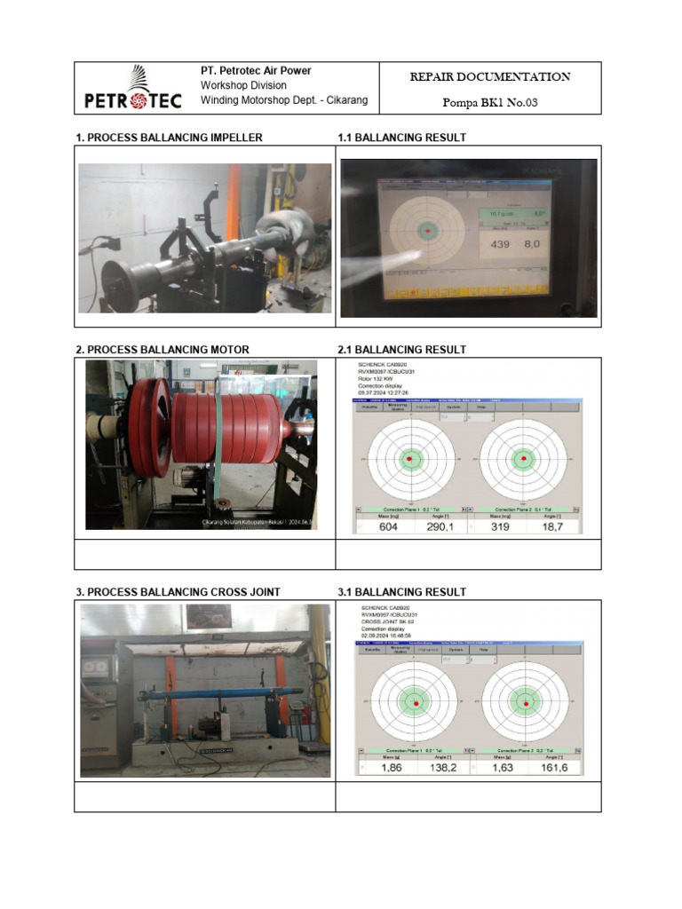 DOCUMENTATION PENGETESAN POMPA BK1 | PDF