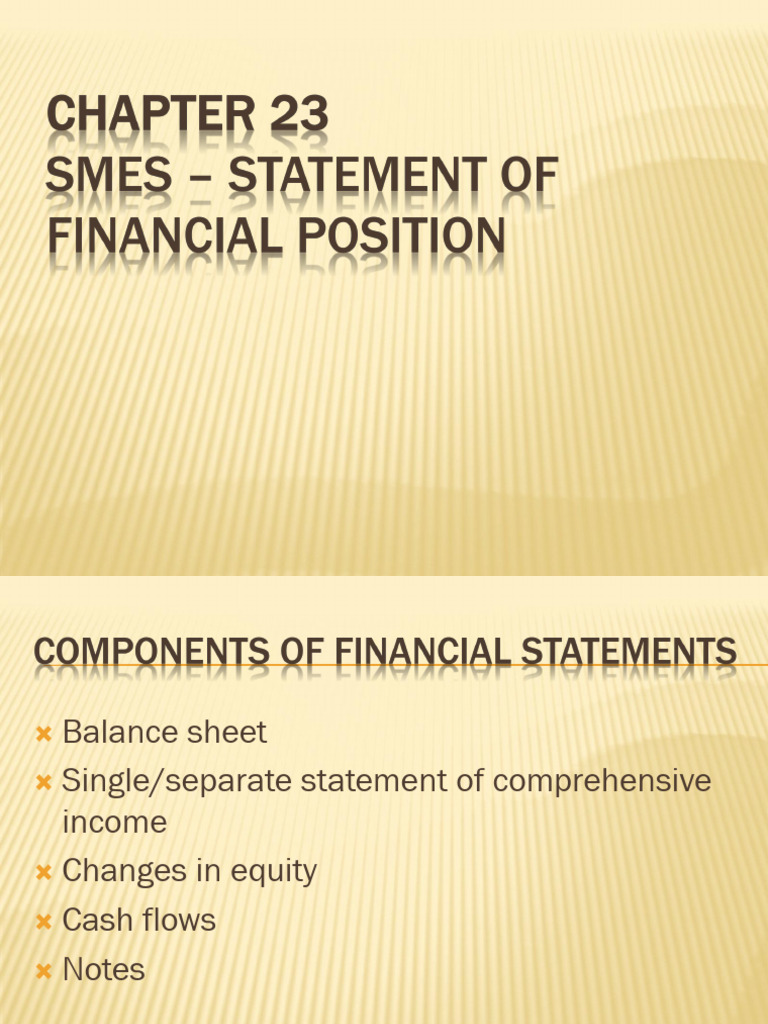 Chapter-23-SMEs-Statement-of-Financial-Position | PDF