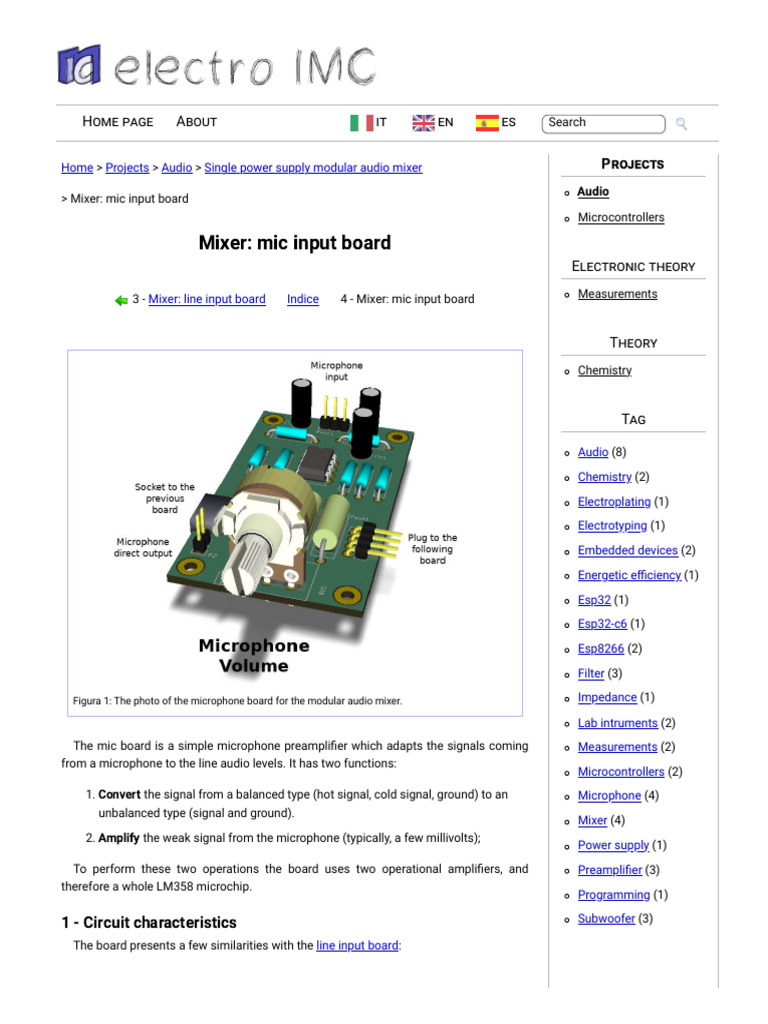 Mixer - Mic Input Board | PDF | Microphone | Amplifier