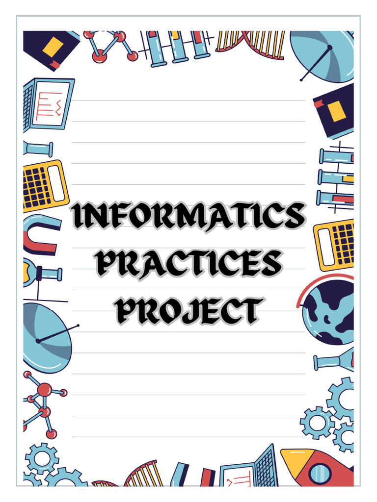 Blue Yellow Simple Illustration Science Stationery Page Border A4 | PDF