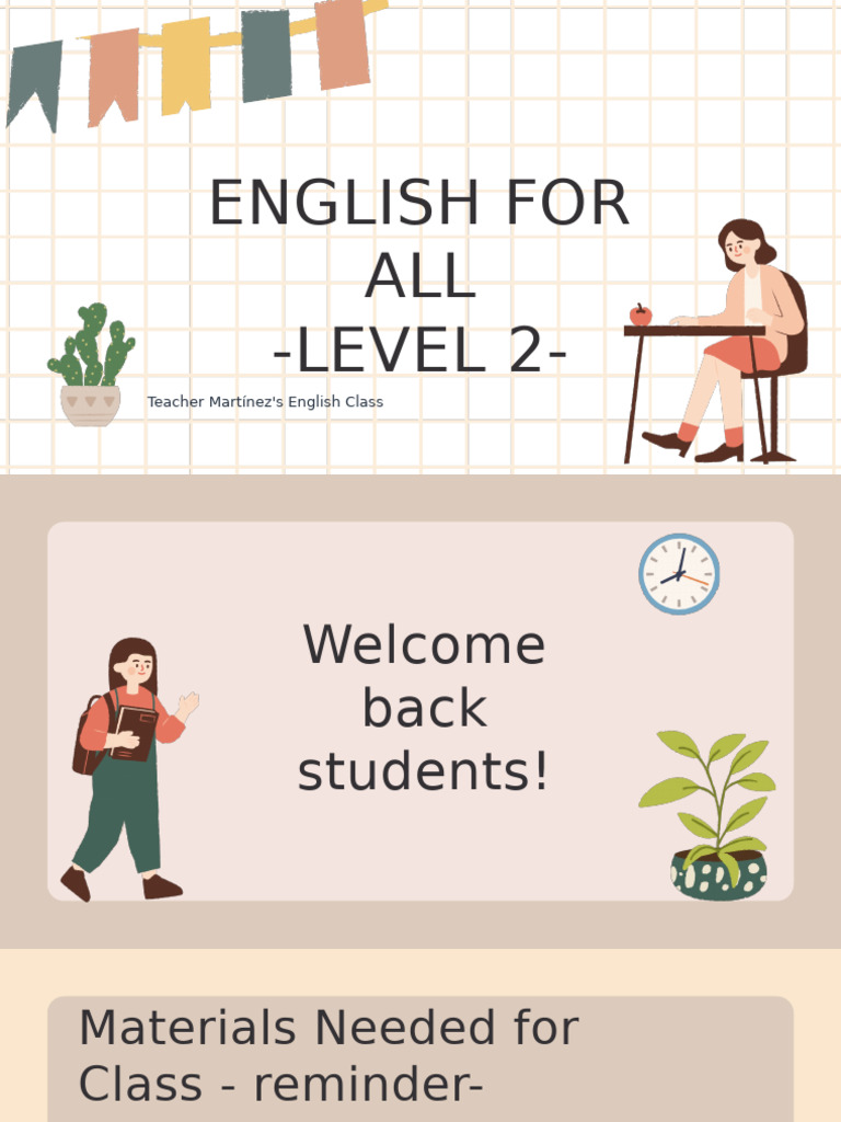 English Class Level 2 Overview | PDF | English Language | Language Families