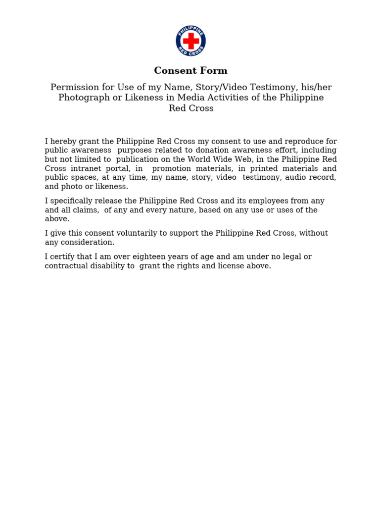 PRC Comms Consent Form Adult | PDF