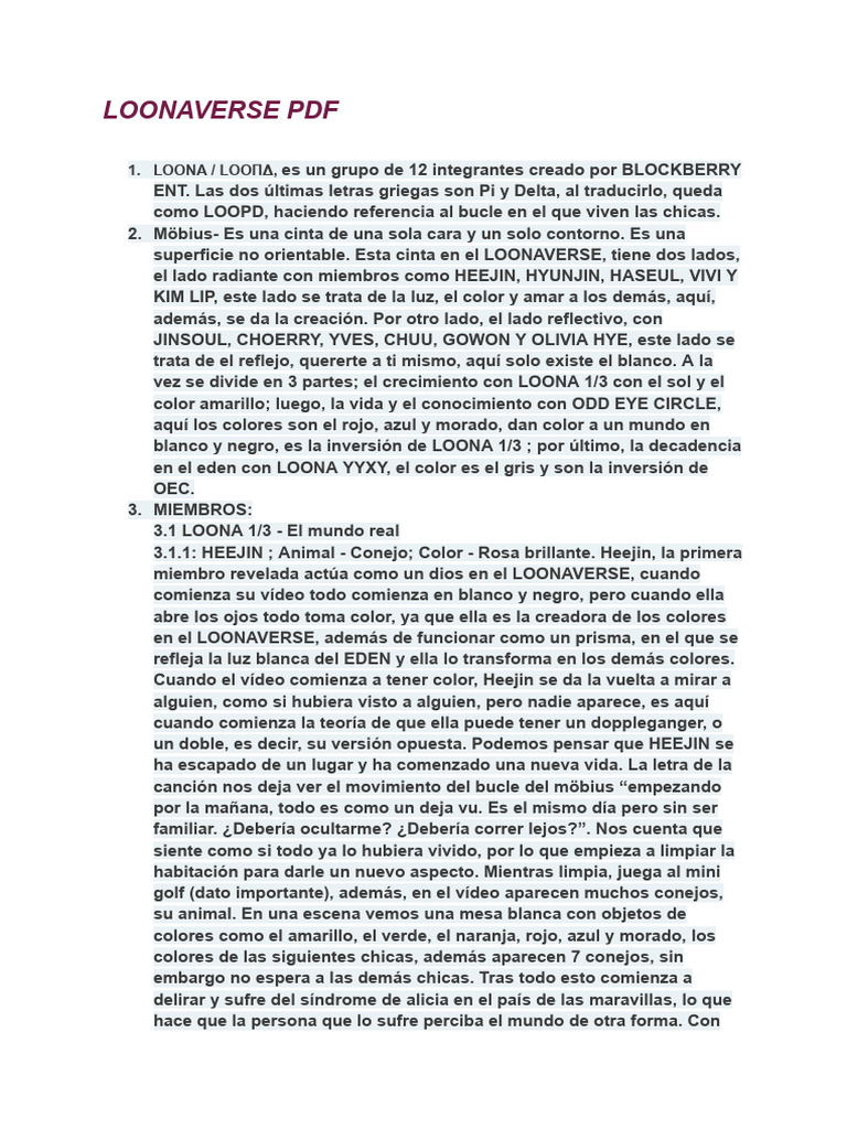 Teoría de colores en LOONAVERSE | PDF | Color