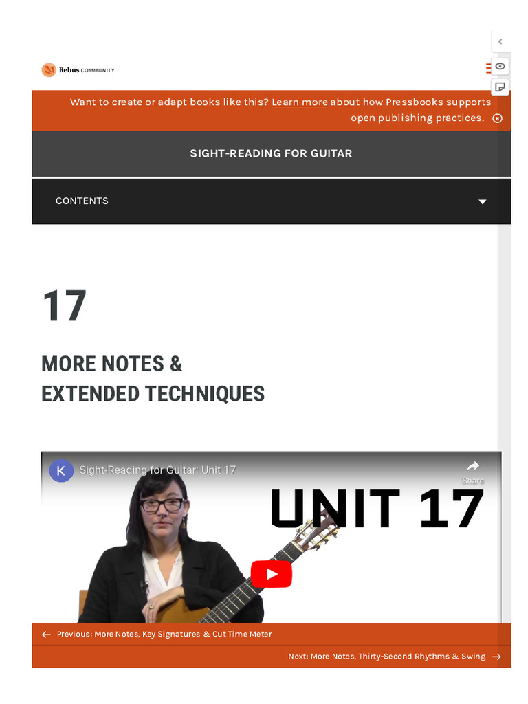 Notes & Extended Techniques For The Electric Guitar | PDF | Guitars ...