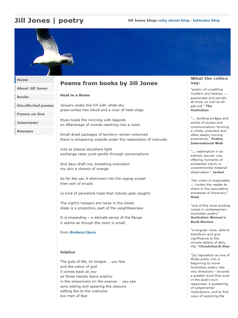 Poems From Books by Jill Jones | PDF