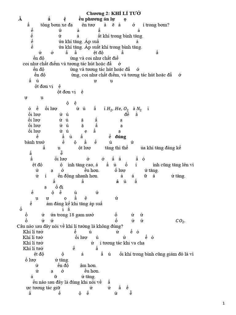 Ôn Chương 2-HK1-12-HS | PDF