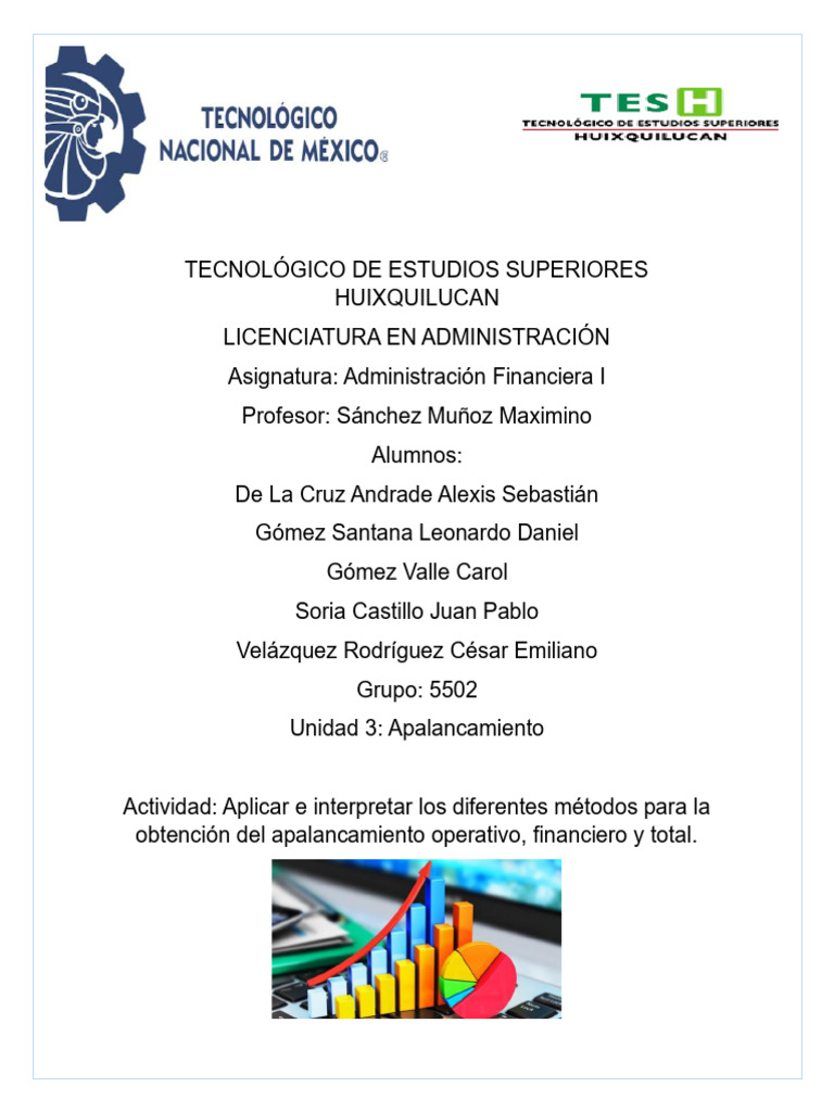 ACT2 U3 Admin. Financiera | PDF | Apalancamiento (Finanzas) | Dinero