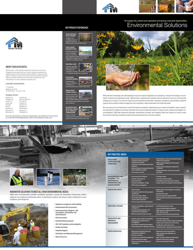 Environmental Solutions Brochure | PDF | Environmental Remediation ...