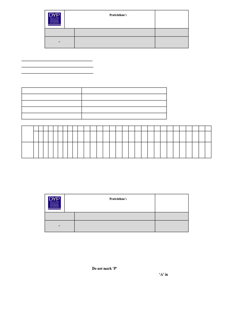 Internship - Attendance Sheet - 2024-25 | PDF