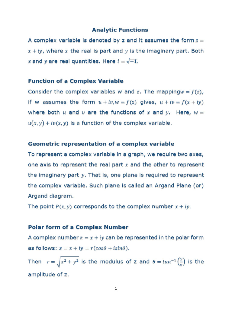 Unit III - Analytical Functions | PDF | Complex Number | Circle