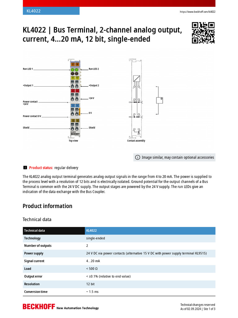 kl4022 | PDF | Power Supply | Telecommunications