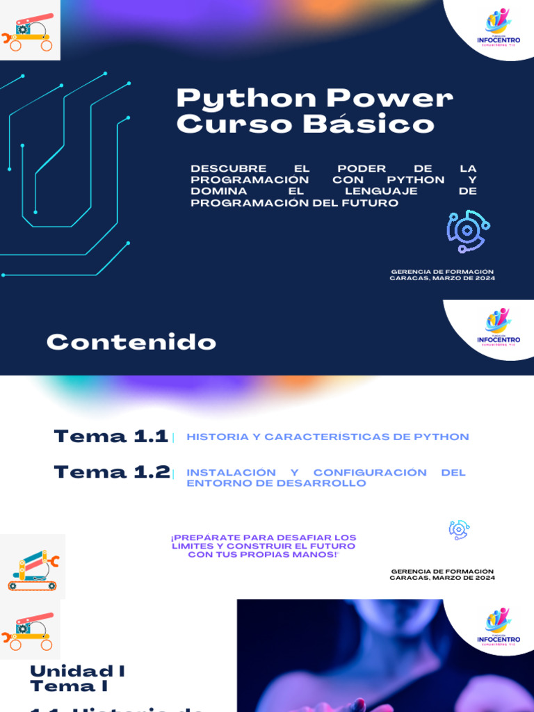 CURSO-BÁSICO-PYTHON-TEMA-I-2024 | PDF | Entorno de desarrollo integrado | Python (lenguaje de ...
