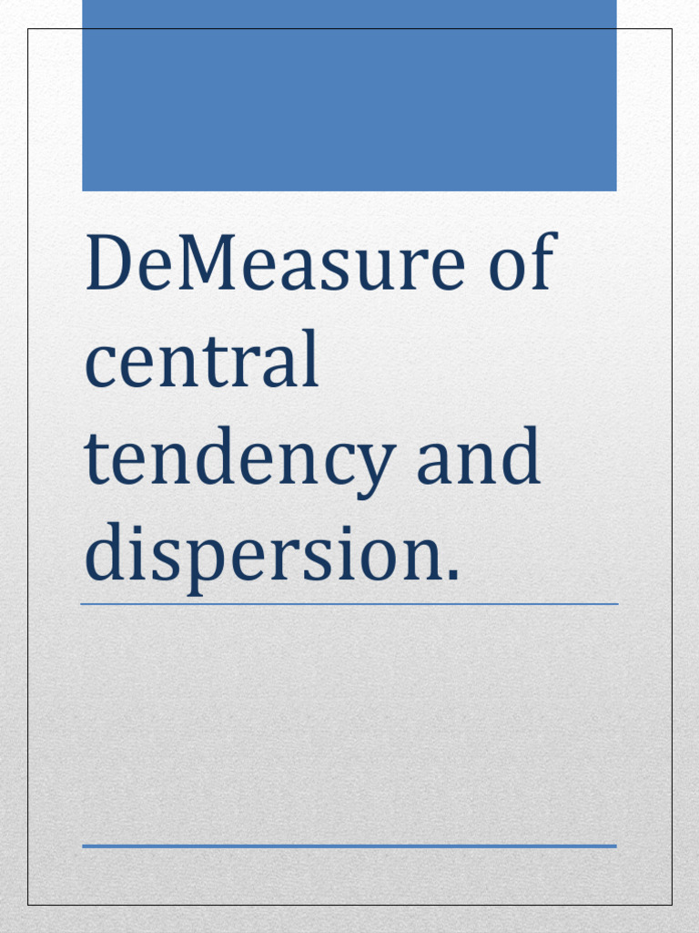 Intro to Descriptive Statistics | PDF | Statistics | Variance