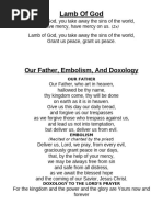 Guide For Commentator and Lector | PDF | Mass (Liturgy) | Jesus