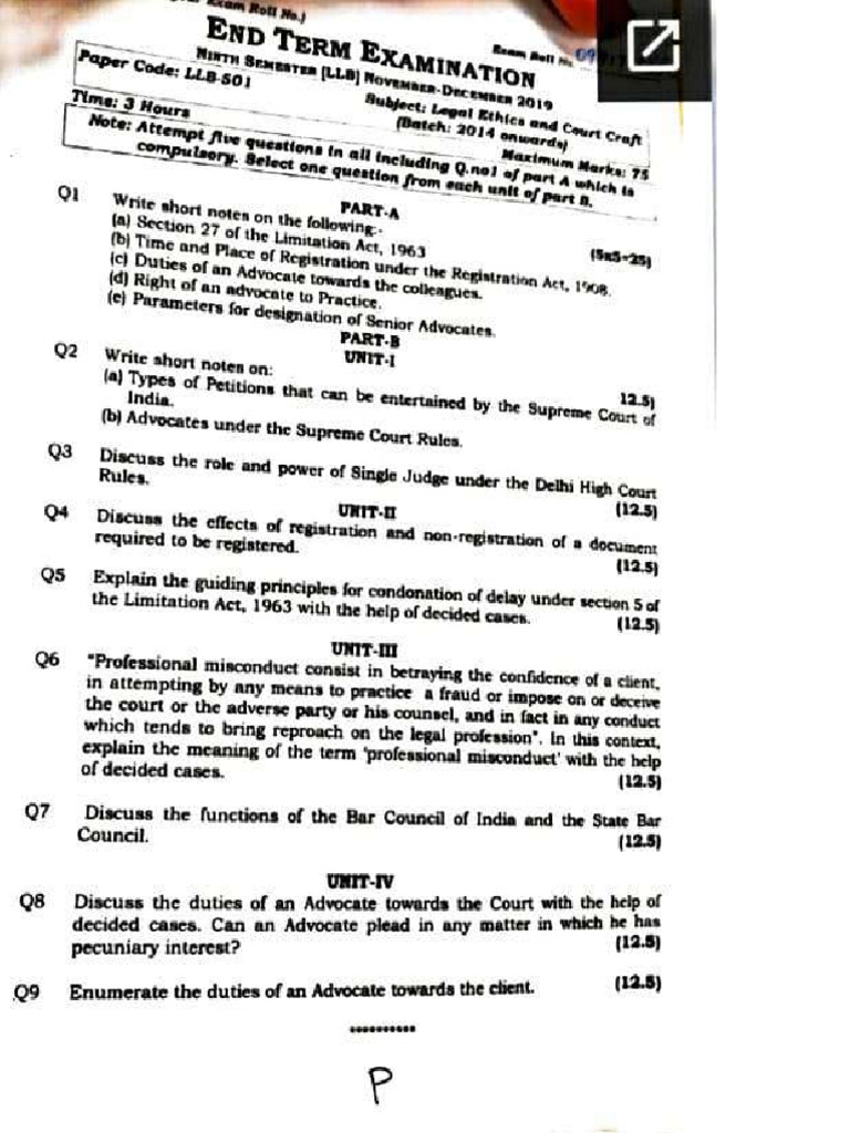 previous year question paper | PDF