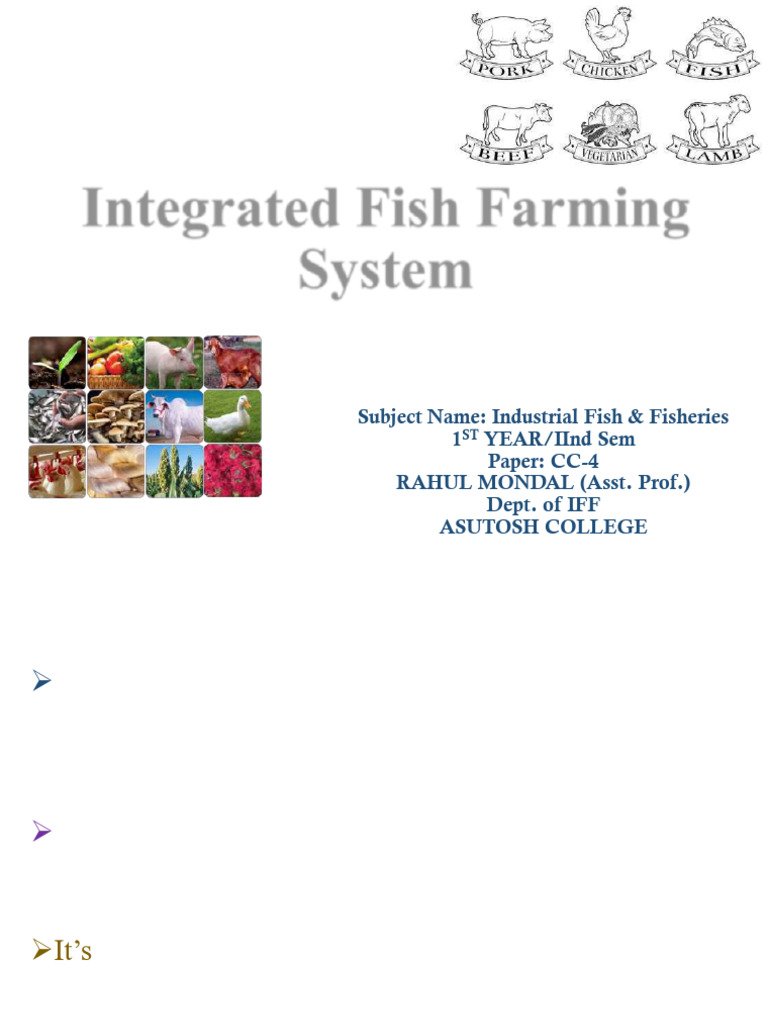 Integrated Fish Farming II SEM IFF CC 4 | PDF | Rice | Agriculture