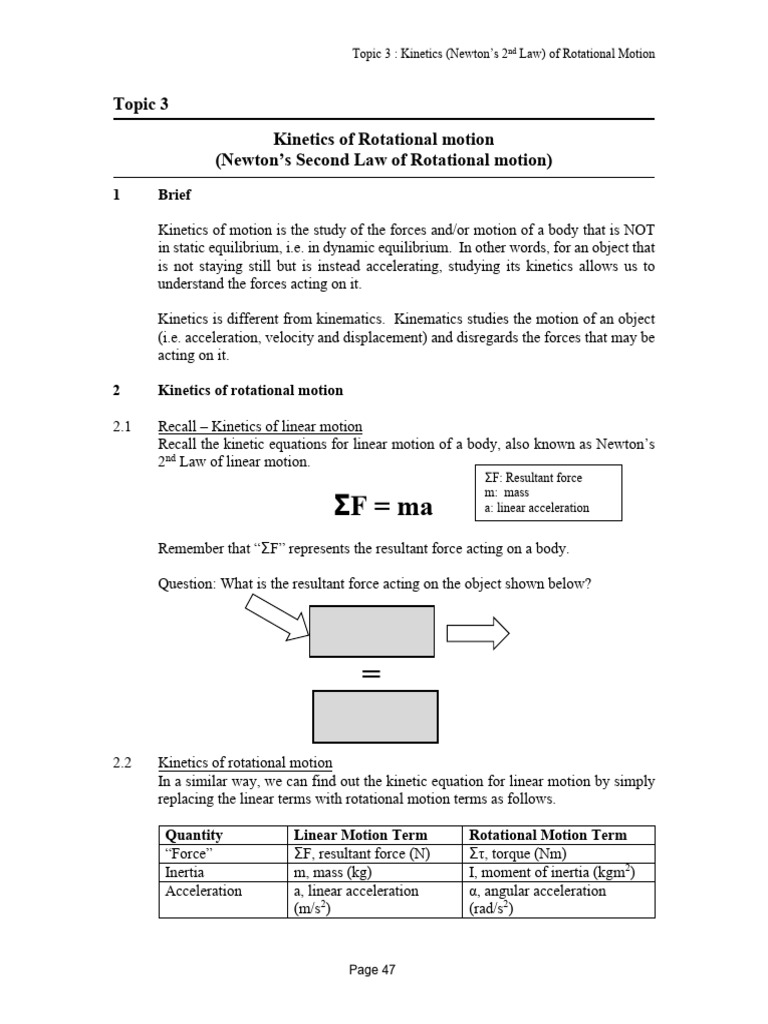 Chapter 3 - LecNotes Topic 3 Kinetics of Rotational Motion | PDF ...