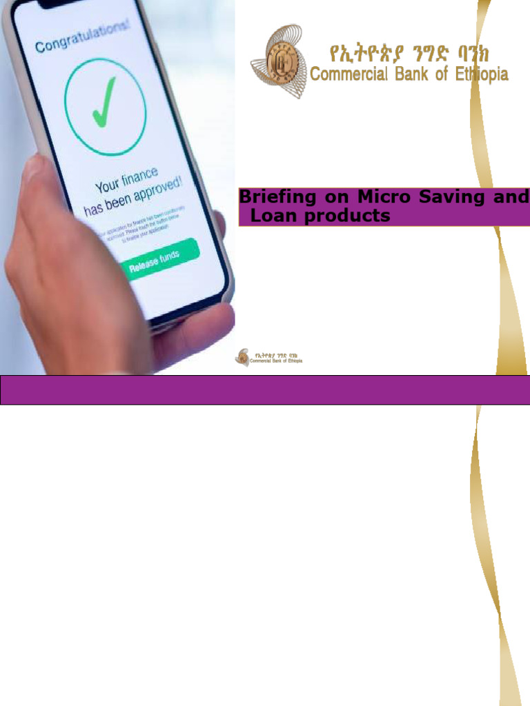 Briefing On Micro Saving and Loan Product 1 | PDF | Banks | Financial ...