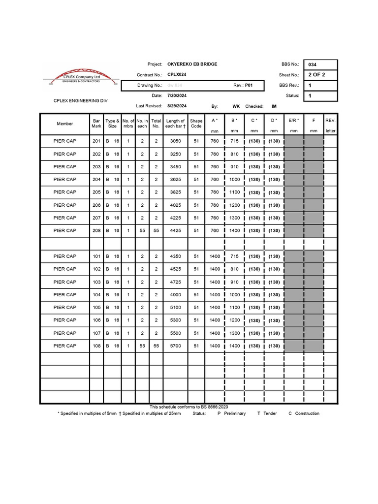 OKY EB Pier RC Capping | PDF