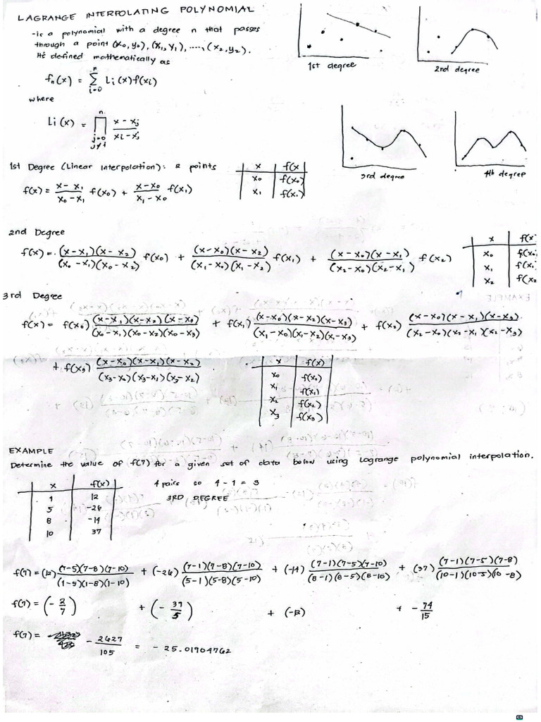 LAGRANGE-INTERPOLATING-POLYNOMIAL | PDF LAGRANGE-INTERPOLATING-POLYNOMIAL | PDF