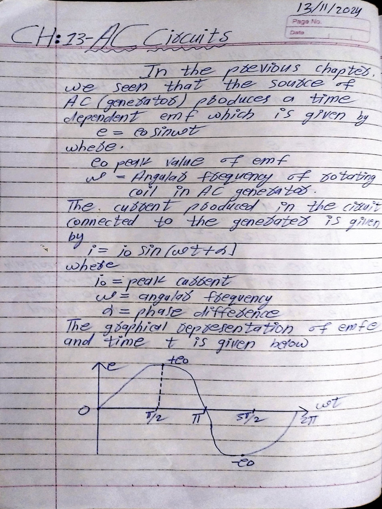 Physics AC Circuits 27-Nov-2024 | PDF