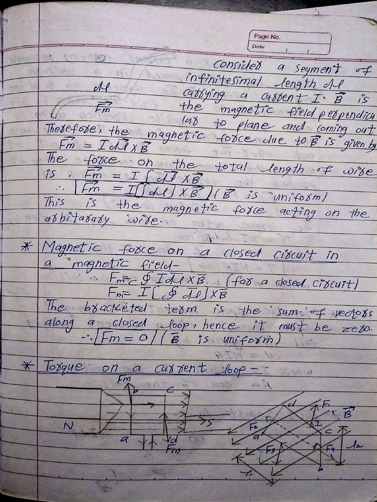 Physics Magnetic Field Due To Electric Current 27-Nov-2024 | PDF ...
