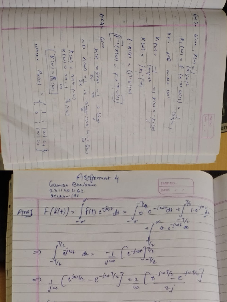 Assignment 4 Signal and System | PDF
