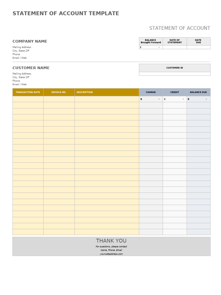 IC Statement of Account 11306 | PDF