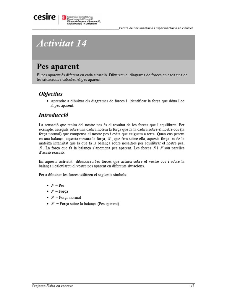 Activitat 14 Pes Aparent | PDF
