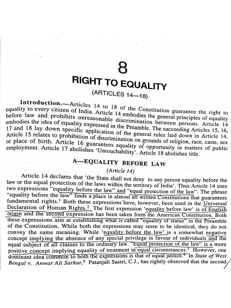 Right to equality | PDF