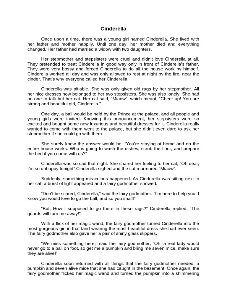 Cinderella: A Magical Transformation | PDF | Cinderella | Fairies