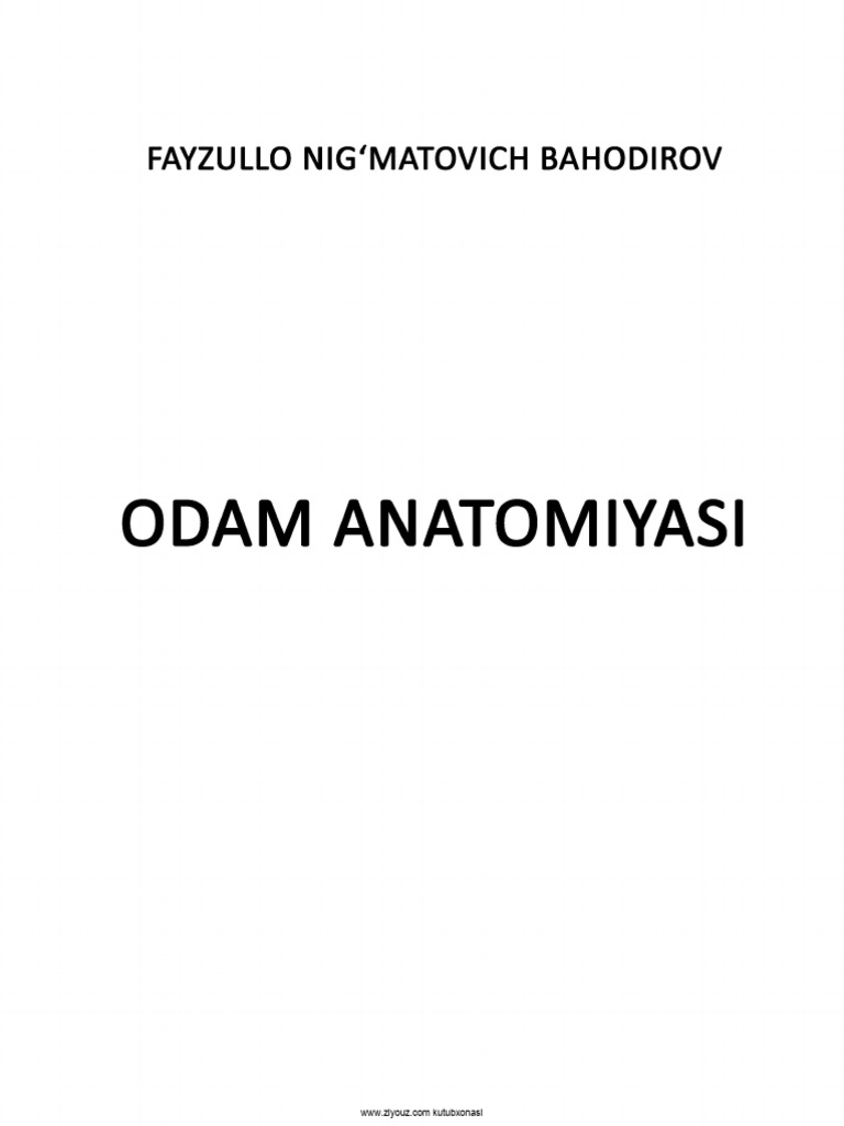 Odam Anatomiyasi (F.bahodirov) | PDF