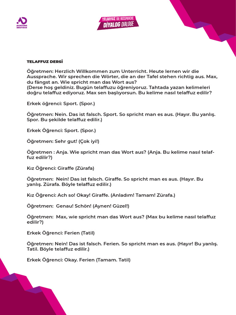 Diyalog+yazısı-Telaffuz+dersimkm | PDF