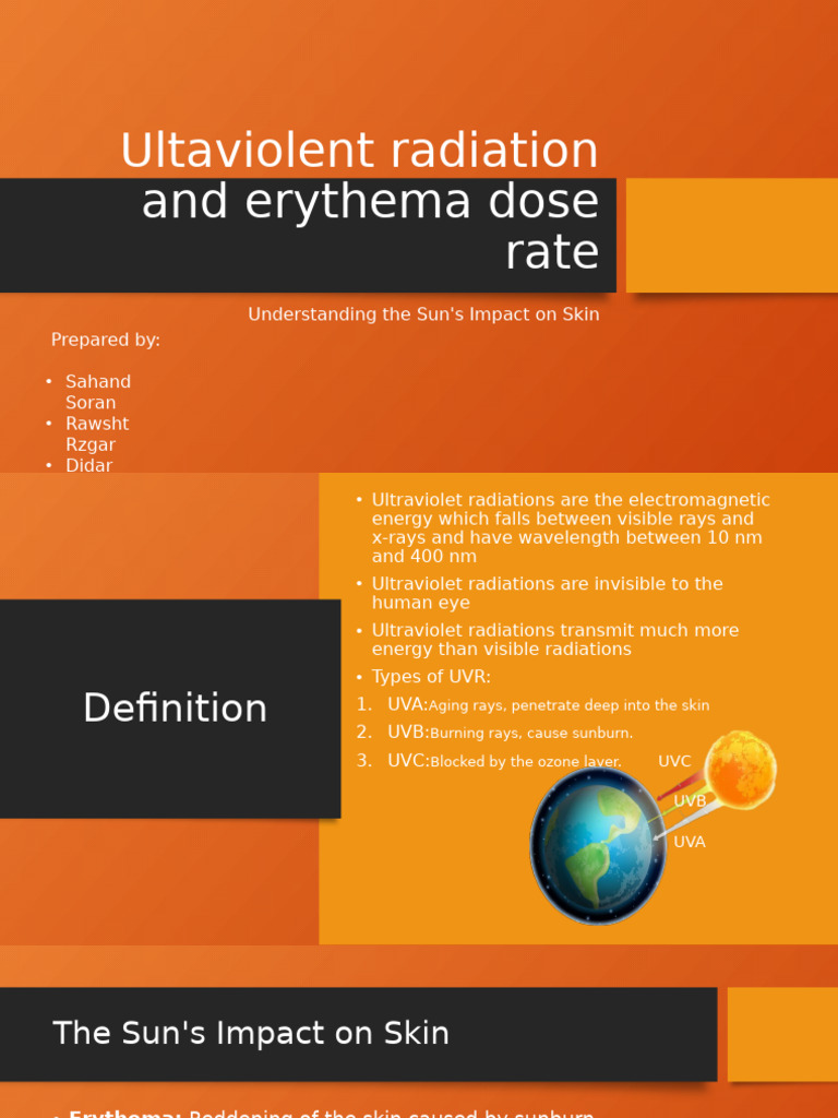 Ultraviolet Radiation and Erythema Dose Rate | PDF | Ultraviolet | Sunscreen