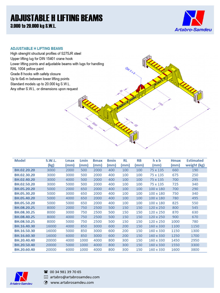 ADJUSTABLE_H_LIFTING_BEAMS | PDF