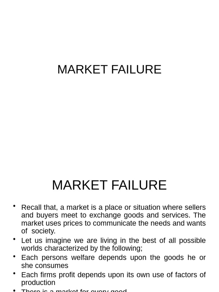 Understanding Market Failure and Its Causes | PDF | Externality ...