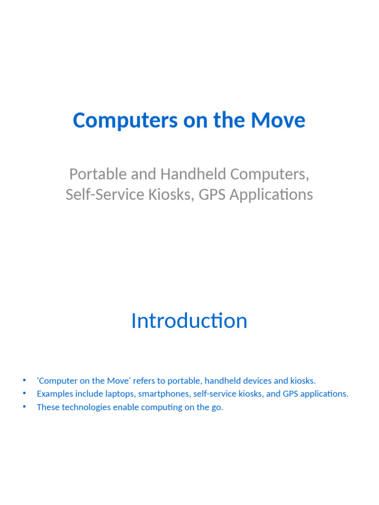 Colorful Computers on the Move Presentation (1) | PDF