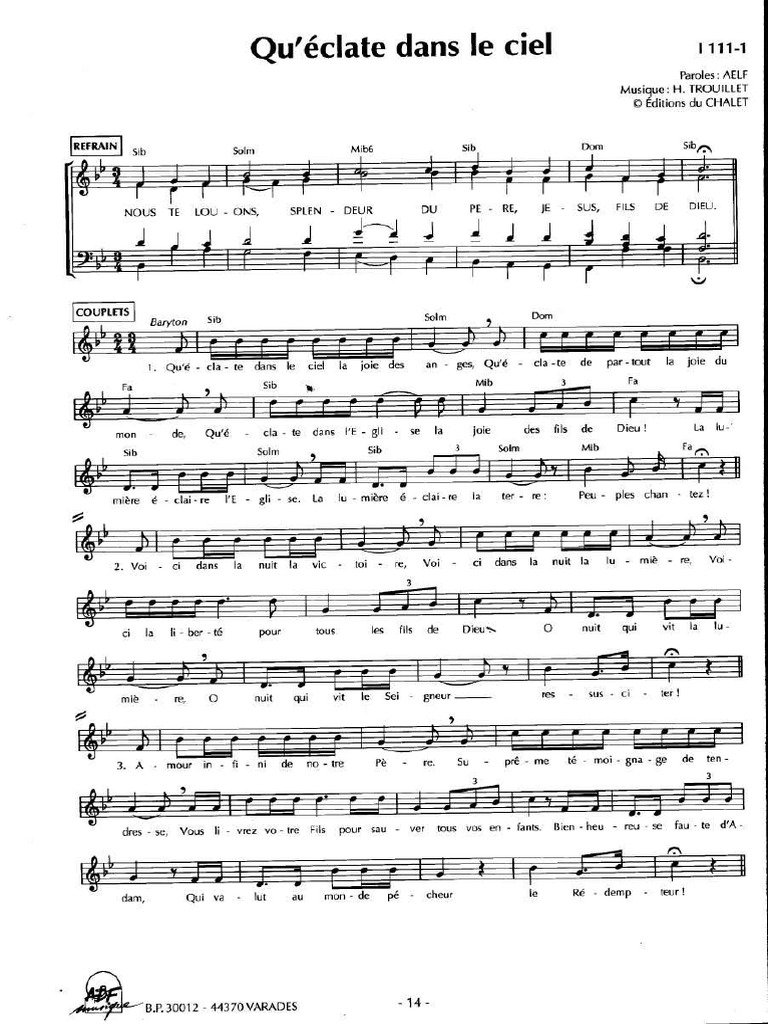 Exultet, Qu'Éclate Dans Le Ciel | PDF