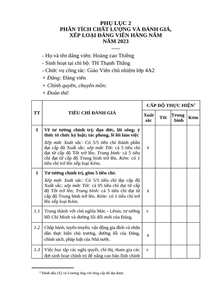 Phu Luc 2 Dang Vien | PDF