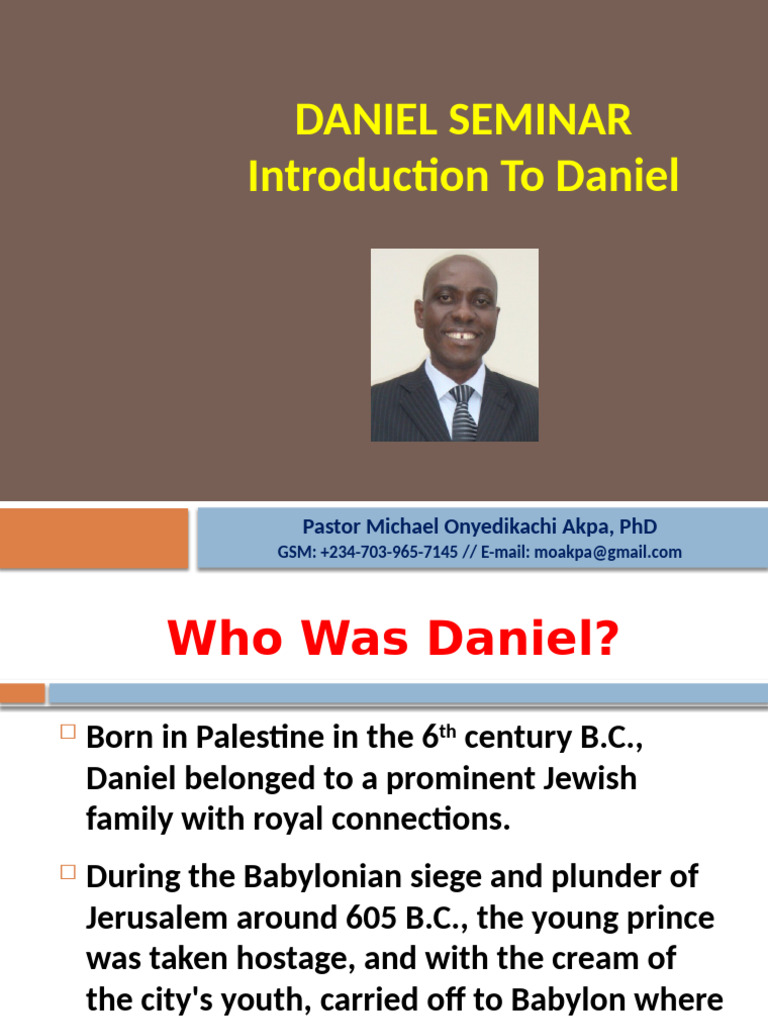 Dan 01 Introduction to Daniel - PLAIN | PDF | Shadrach, Meshach, And ...