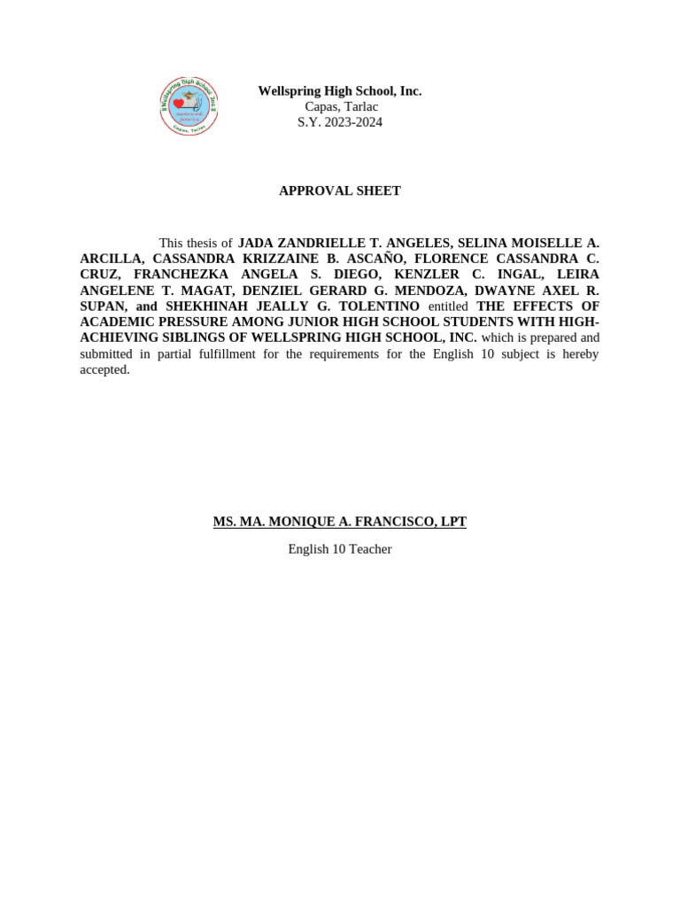 Academic Pressure in Junior High Students | PDF