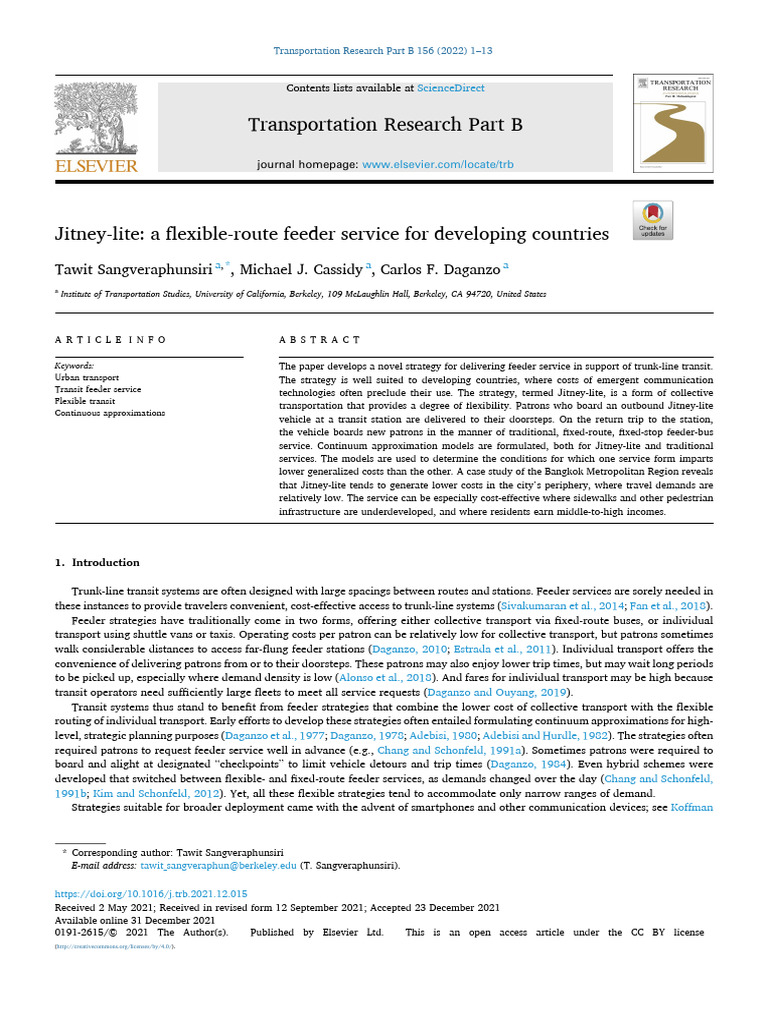 Jitney Lite A Flexible Route Feeder Servi - 2022 - Transportation ...