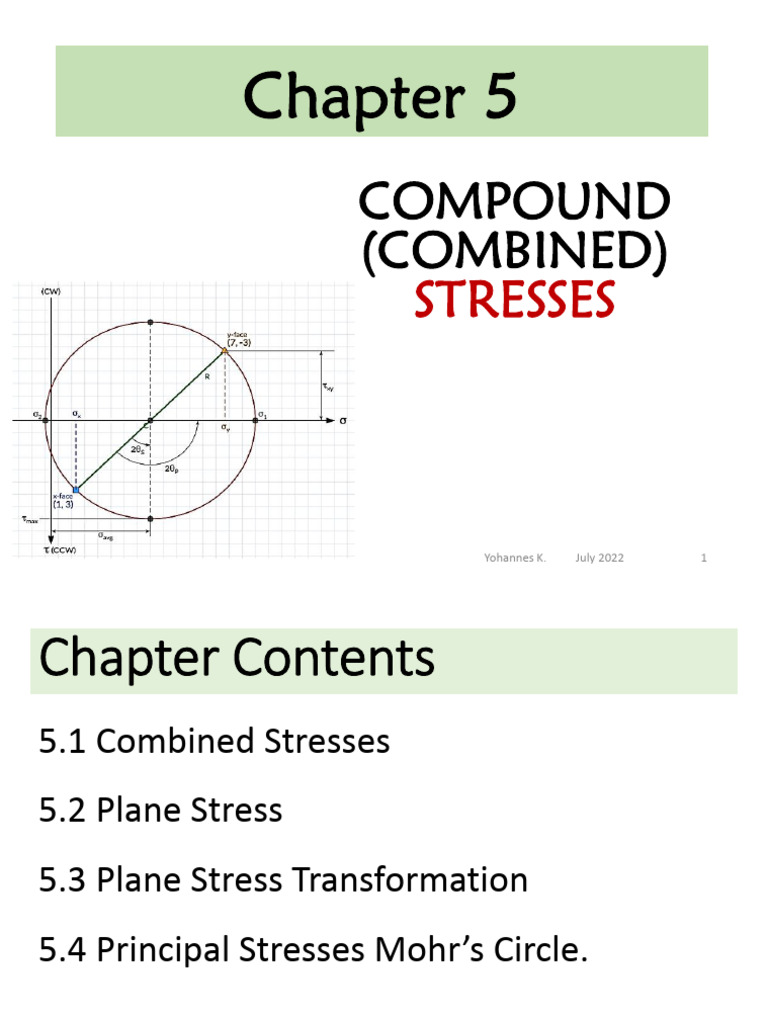 Combined Stresses and Mohr's Circle | PDF | Stress (Mechanics ...