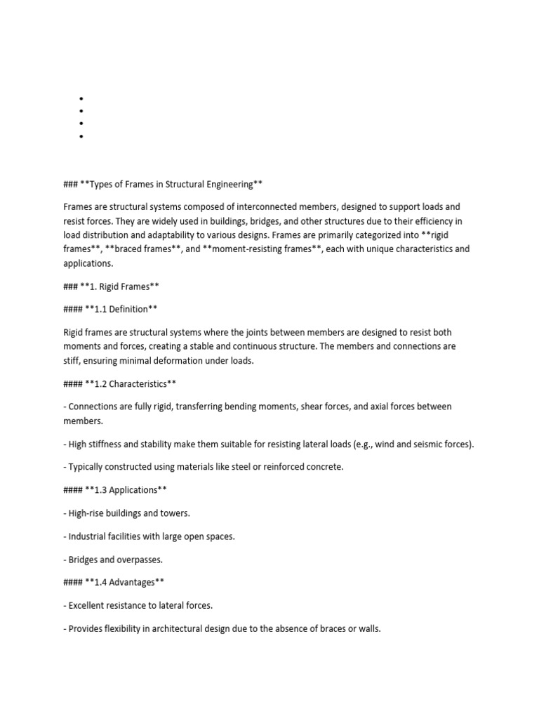 week 6Structural Frames | PDF | Beam (Structure) | Bending