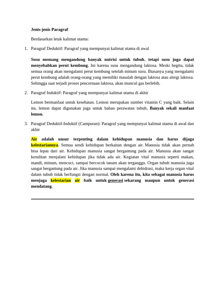 Jenis-Jenis Paragraf | PDF