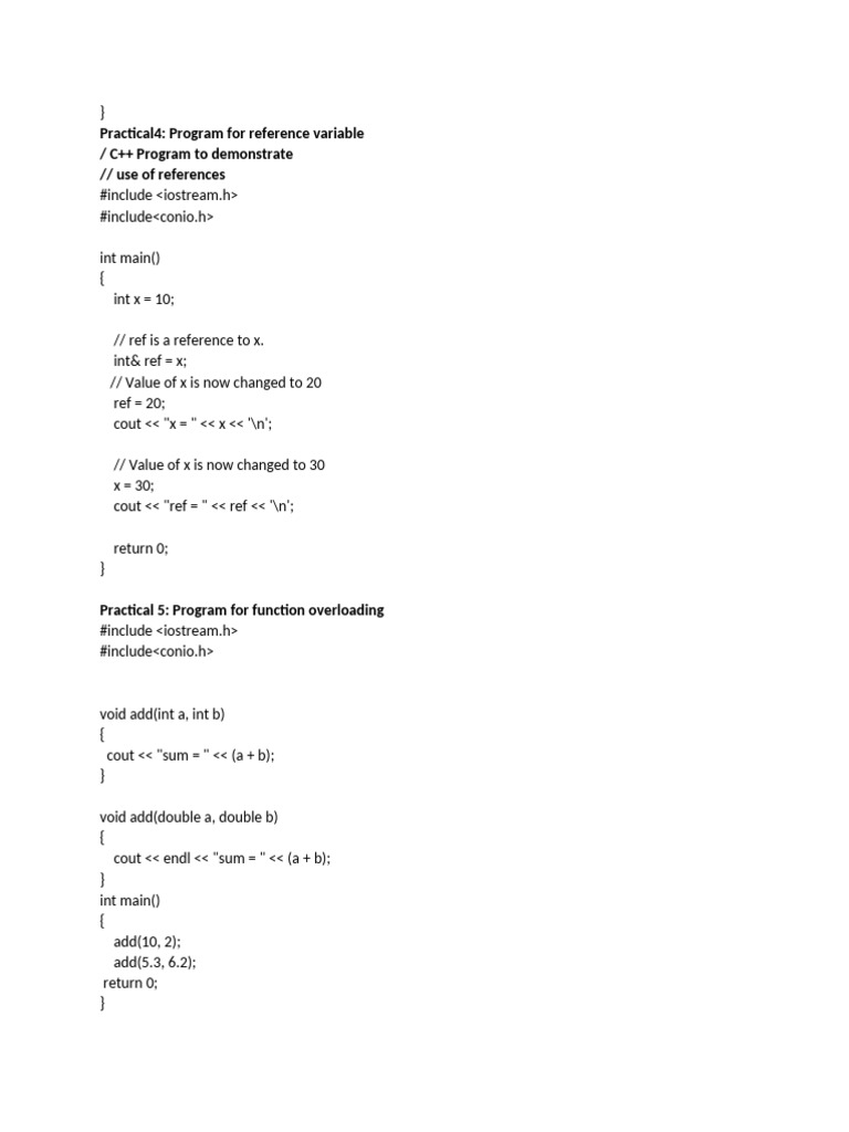 C++ Reference & Overloading Guide | PDF